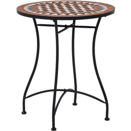 vidaXL - Bistrotisch Mosaik Keramik Braun 60 cm