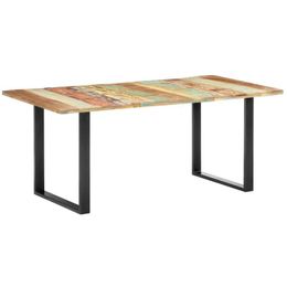 vidaXL - Esstisch 180x90x76 cm Altholz Massiv