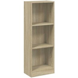 Bücherregal 3 Fächer Sonoma-Eiche 40x24x109 cm Holzwerkstoff vidaXL