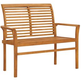 vidaXL - Gartenbank 112 cm Massivholz Teak