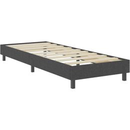 Boxspring-Bettgestell Grau Stoff 90x200 cm vidaXL