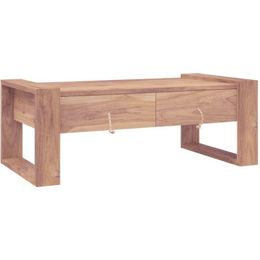 vidaXL - Couchtisch 110×60×40 cm Teak Massivholz