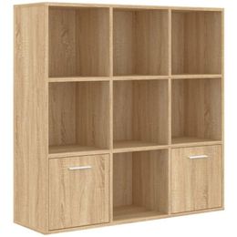 vidaXL - Bücherregal Sonoma-Eiche 98x30x98 cm Holzwerkstoff