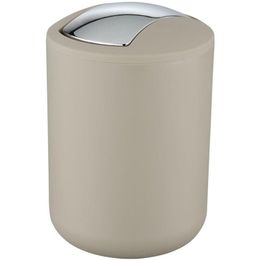 Schwingdeckeleimer Brasil Taupe s, 2 Liter, Taupe, Kunststoff (tpe) taupe - taupe - Wenko