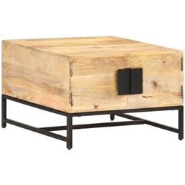 vidaXL - Couchtisch 67x67x45 cm Mango Massivholz