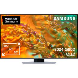 G (A bis G) Samsung QLED-Fernseher Fernseher Neural Quantum 4K AI Gen2 Prozessor, bis zu 120Hz Gr. 50, silberfarben (silber)