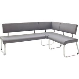 Eckbank MCA furniture "Arco" Sitzbänke Gr. B/H/T: 189cm x 86cm x 138cm, langer Schenkel beidseitig montierbar, grau Eckbank frei im Raum stellbar, Breite 200 cm, belastbar bis 500 kg