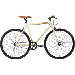 Singlespeed Bikestar Fahrräder Gr. 53cm, 28 Zoll (71,12cm), beige für Damen und Herren