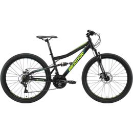 Mountainbike Bikestar Fahrräder Gr. 38cm, 26 Zoll (66,04cm), schwarz für Damen und Herren, Kettenschaltung