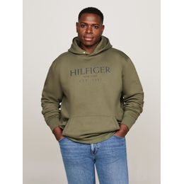 Tommy Hilfiger Big & Tall Hoodie TOMMY HILFIGER BIG & TALL "BT-BIG HOODY-B" Gr. 4XL, grün (battle green) Herren Sweatshirts in Großen Größen, mit Logostickerei am Ärmel