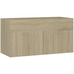 Waschbeckenunterschrank Sonoma-Eiche 90x38,5x46cm Holzwerkstoff vidaXL