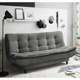 Lomadox Schlafsofa mit Bettkasten in 188x118 cm PIRNA-09, in der Farbe silver, denim, dark grey - Multicolor