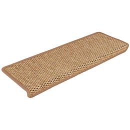 vidaXL - Treppenmatten Selbstklebend Sisal-Optik 15Stk. 65x21x4cm Orange