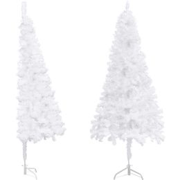 vidaXL - Künstlicher Eck-Weihnachtsbaum Weiß 240 cm pvc