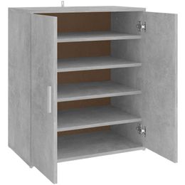 vidaXL - Schuhschrank Betongrau 60x35x70 cm Holzwerkstoff