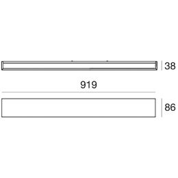 LINEA LIGHT LED-Wandleuchte Box W2 Bi-Emission, B 91,9 cm, weiß, 2700 K