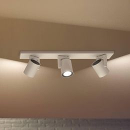 PHILIPS Hue LED-Deckenstrahler Argenta, weiß, 3-flg. RGB CCT