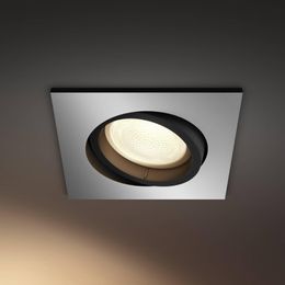 PHILIPS Hue LED-Einbauspot Centura, aluminium 9x9 cm CCT RGB