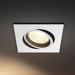 PHILIPS Hue LED-Einbauspot Centura, weiß, 9x9 cm, CCT, RGB