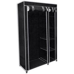 vidaXL - Faltbarer Stoffschrank Schwarz 110 x 45 x 175 cm