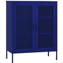 vidaXL - Lagerschrank Marineblau 80x35x101,5 cm Stahl