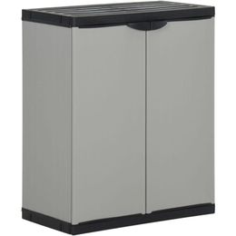 vidaXL - Mülltonnenbox Grau und Schwarz 68x40x85 cm pp