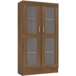 Vitrinenschrank Braun Eiche-Optik 82,5x30,5x150cm Holzwerkstoff vidaXL