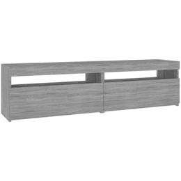 TV-Schrank mit LED-Leuchten 2 Stück Grau Sonoma 75x35x40 cm vidaXL