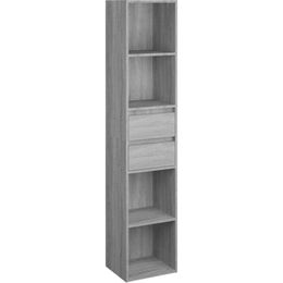 vidaXL - Bücherregal Grau Sonoma 36x30x171 cm Holzwerkstoff