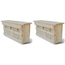 Spatzenhaus 2 Stk. Holz 44 x 15,5 x 21,5 cm vidaXL