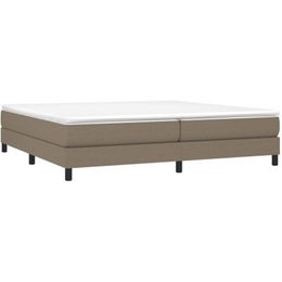 vidaXL - Bettgestell ohne Matratze Taupe 200x200 cm Stoff