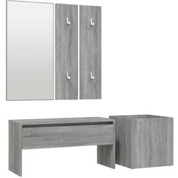 Garderoben-Set Grau Sonoma Holzwerkstoff vidaXL