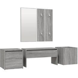 Garderoben-Set Grau Sonoma Holzwerkstoff vidaXL