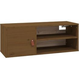 Wandschrank Honigbraun 80x30x30 cm Massivholz Kiefer vidaXL