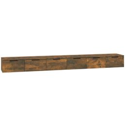 vidaXL - Wandschränke 2 Stk. Räuchereiche 102x30x20 cm Holzwerkstoff