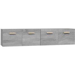 Wandschränke 2 Stk. Grau Sonoma 80x35x36,5 cm Holzwerkstoff vidaXL