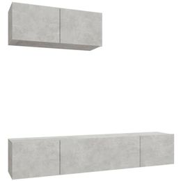 3-tlg. TV-Schrank-Set Betongrau Holzwerkstoff vidaXL