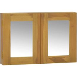 vidaXL - Spiegelschrank 60x10x40 cm Massivholz Teak