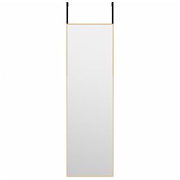 vidaXL - Türspiegel Golden 30x100 cm Glas und Aluminium