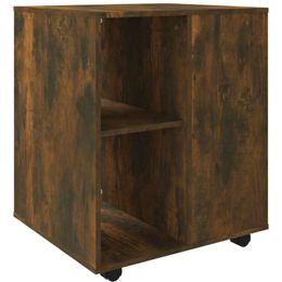 vidaXL - Rollschrank Räuchereiche 60x53x72 cm Holzwerkstoff