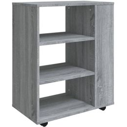 vidaXL - Rollschrank Grau Sonoma 60x35x75 cm Holzwerkstoff