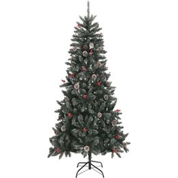 Künstlicher Weihnachtsbaum mit Ständer Grün 240 cm pvc vidaXL