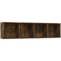 Bücherschrank/TV-Schrank Räuchereiche 143x30x36cm Holzwerkstoff vidaXL