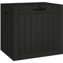 vidaXL - Gartenbox Schwarz 55,5x43x53 cm Polypropylen