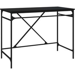 vidaXL - Schreibtisch Schwarz 100x50x75 cm Holzwerkstoff und Eisen