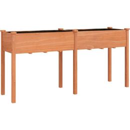 vidaXL - Pflanzkübel mit Einsatz Braun 161x45x76 cm Massivholz Tanne