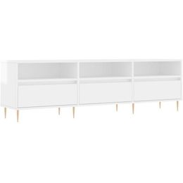 TV-Schrank Hochglanz-Weiß 150x30x44,5 cm Holzwerkstoff vidaXL