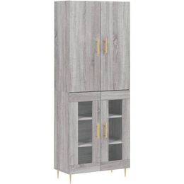 Highboard Grau Sonoma 69,5x34x180 cm Holzwerkstoff vidaXL