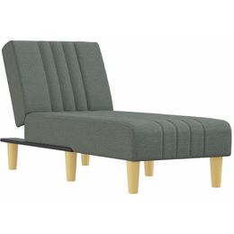 vidaXL - Chaiselongue Dunkelgrau Stoff