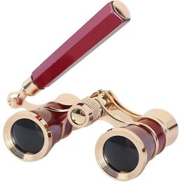 Ahlsen - Stück, Fernglas mit Brille, Mini-Fernglas mit Brille, rot, 3x25